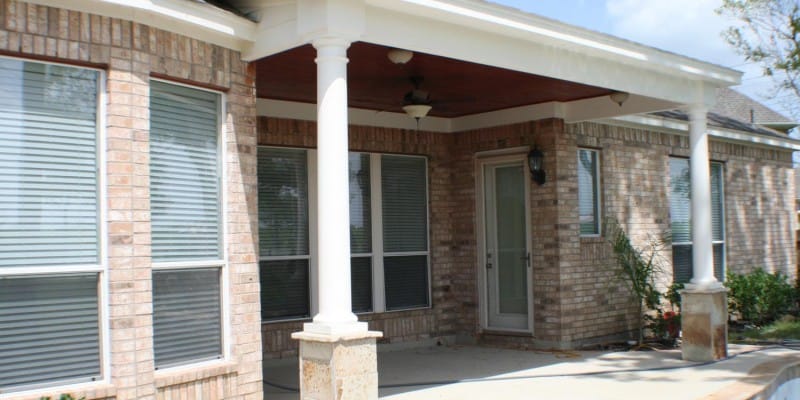 Patio Cover with Stone Floor - HHI Patio Covers