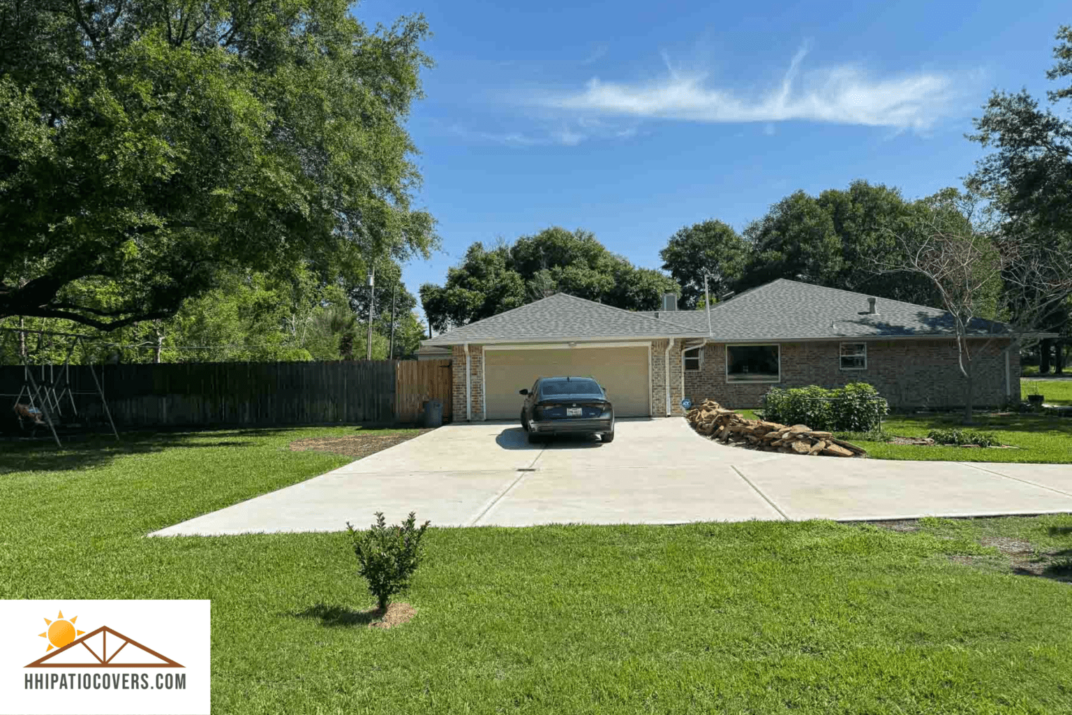 Custom Built Carport for L-Shape Driveway in Houston, TX. | HHI Patio ...
